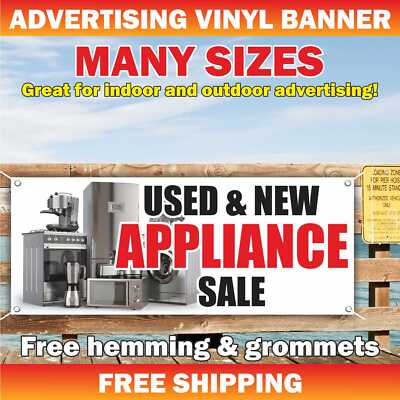 APPLIANCE SALE Advertising Banner Vinyl Mesh Sign used new service ...