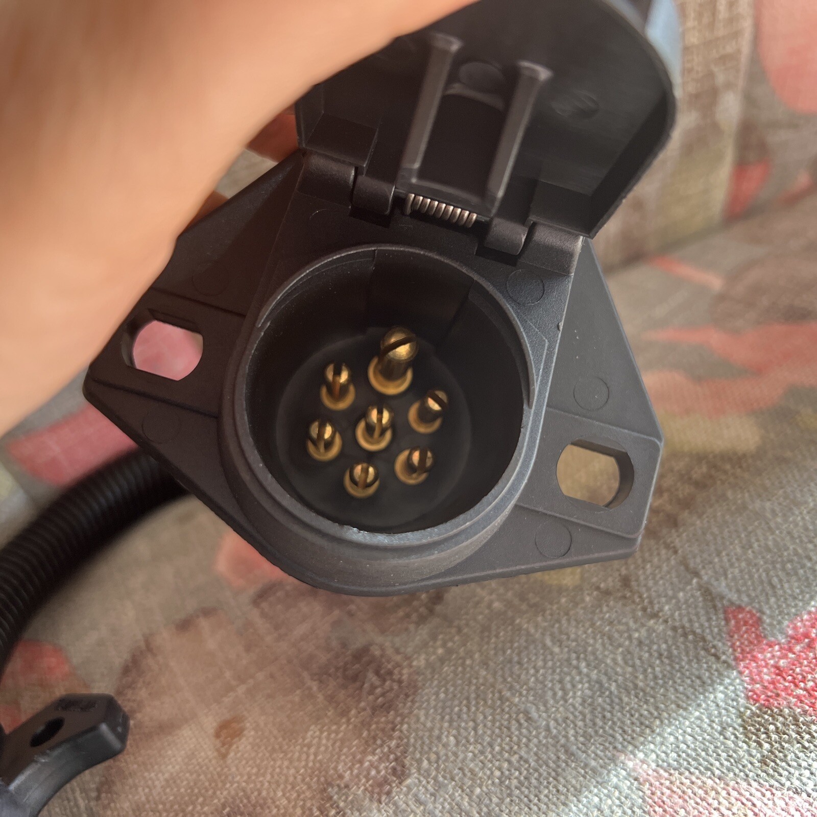 POLLAK 12-727EP 7 Way RV Plug to 7 Way HD Nylon Socket Harness Adapter ...