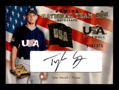 2008 Upper Deck USA Junior National Team Autographs #TS Tyler Stovall ...