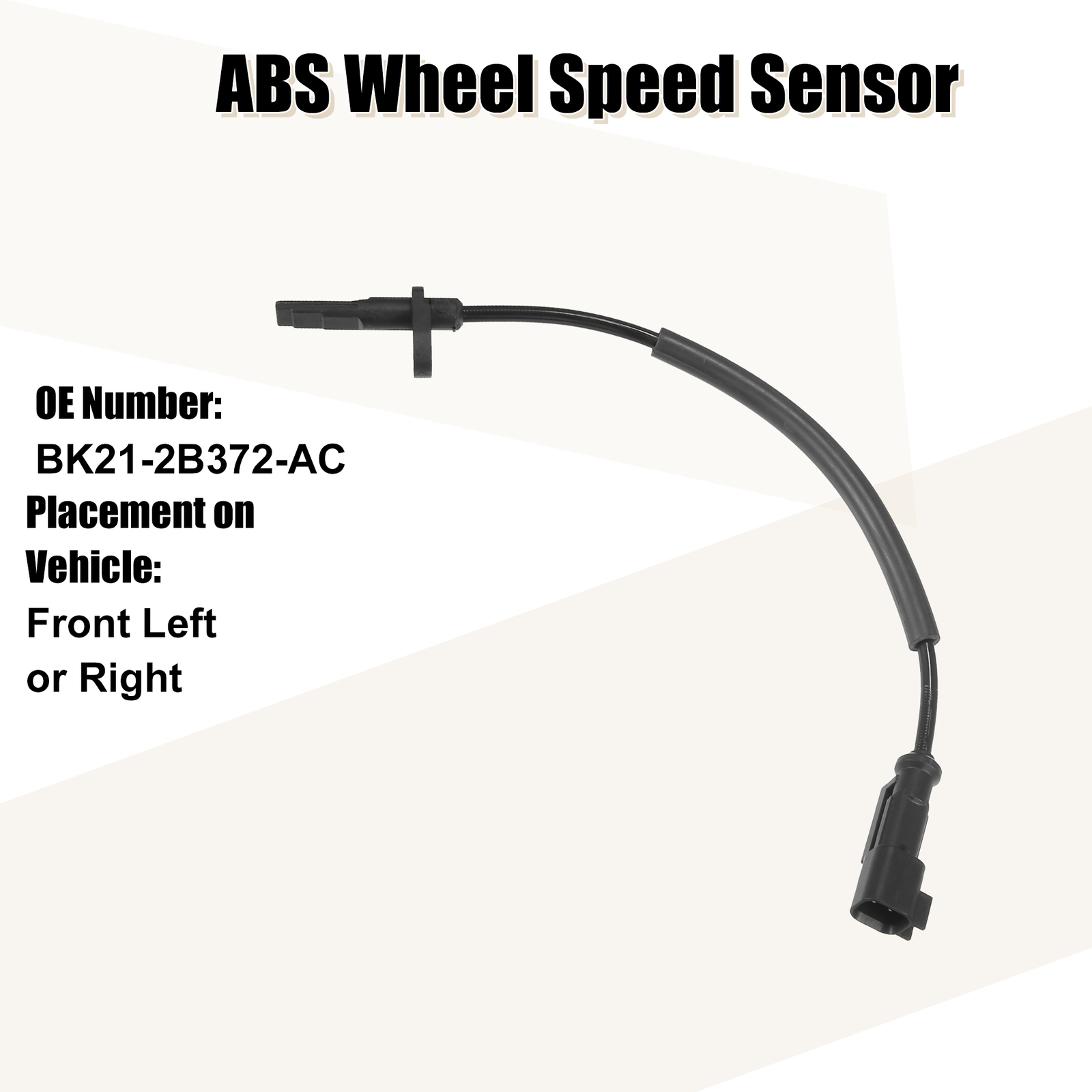 BK21-2B372-AC ABS Wheel Speed Sensor Front Left or Right Replacement ...