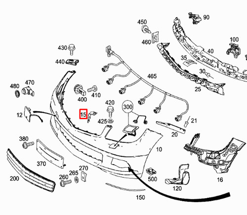 MERCEDES-BENZ C W204 FRONT LEFT BUMPER REINFORCEMENT A2048850716 | eBay
