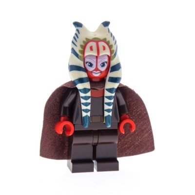 1x Lego Minifigur Star Wars Clone Wars Shaak Ti Torso dunkel braun 7931 ...