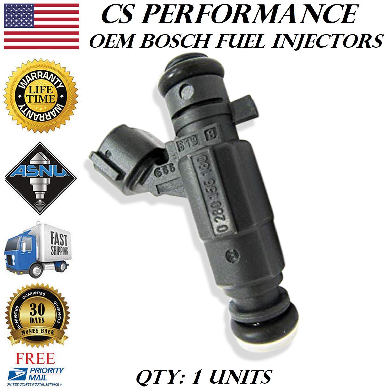OEM Bosch Fuel Injector (1) 0280156180 Rebuilt by Master ASE Mechanic ...