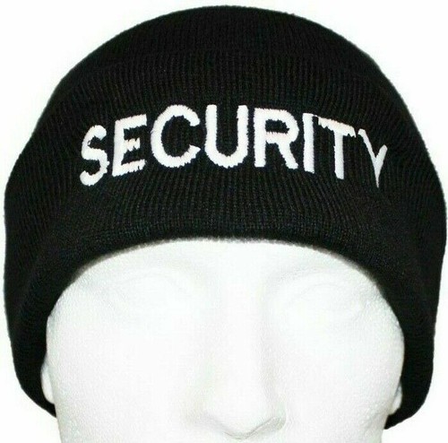 SECURITY Beanie / Woolly Hat (BLACK) for PRISON OFFICER SIA GUARD ...