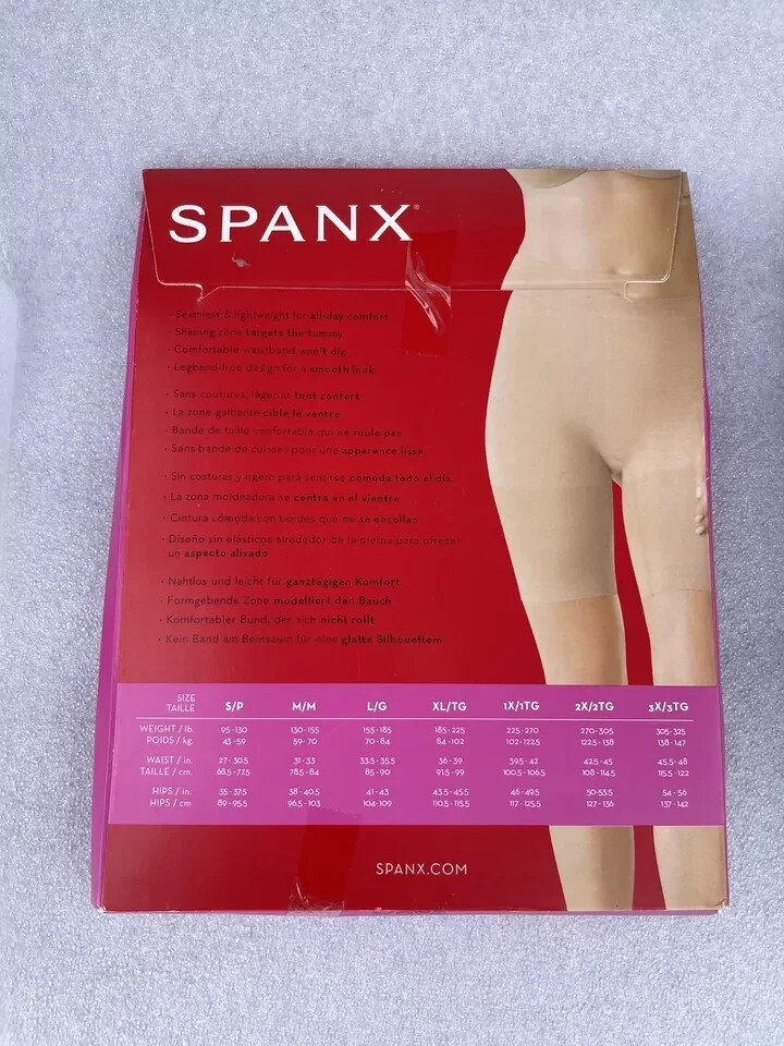 Spanx Power Short Shaper Short Size Large Seamless Ultra Soft 6" Inseam ...