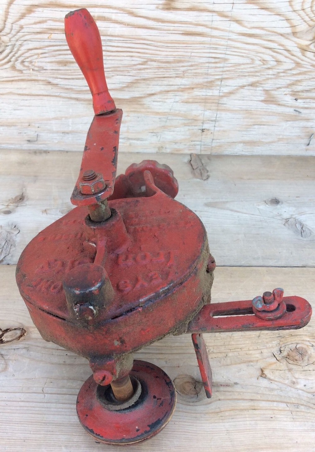 Vintage Keystone Iron City Blacksmith Hand Crank Bench Grinder | eBay