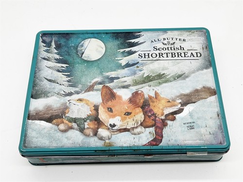 VINTAGE ALL BUTTER SHORTBREAD SCOTTISH FOX SNOW CHRISTMAS ADVERTISING ...