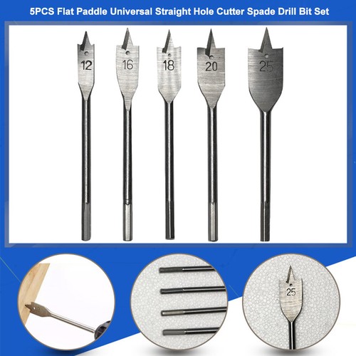 Flat Paddle Woodworking Spade Drill Bit Set Carbon Steel Home Hole ...