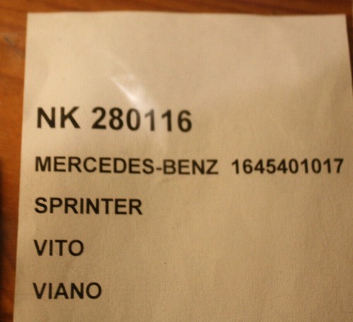 NK 280116 Warning Contact brake pads For MERCEDES A1645401017 A ...