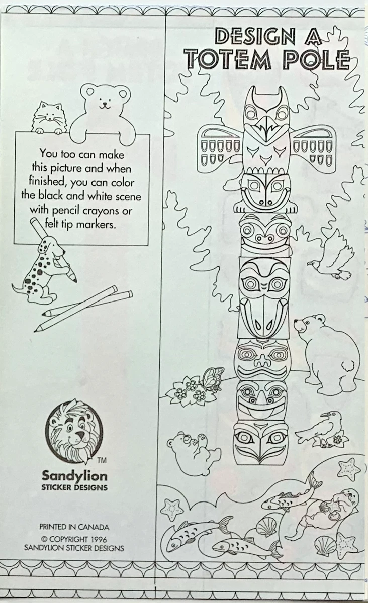 Totem Pole Designs To Color