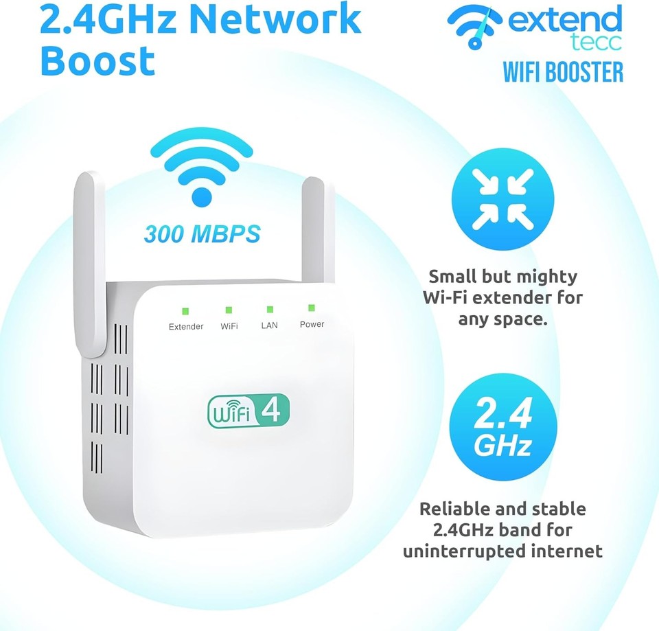 Extendtecc Wifi Booster Wireless Speed Wave Wifi Extender Signal ...
