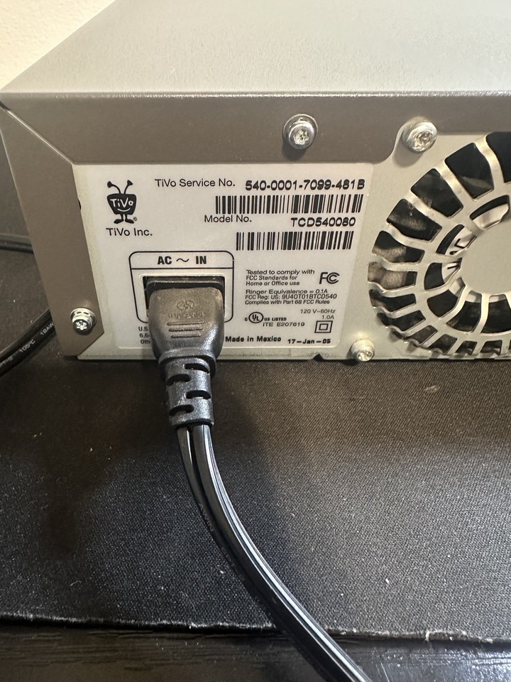 TiVo Series 2 DVR with Remote Model TCD540080 80 Hour Digital Video ...