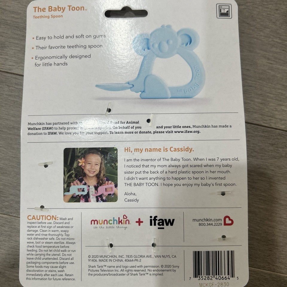 Munchkin Baby Toon Koala Character Teether Toddler Spoon Soft Chew Easy ...