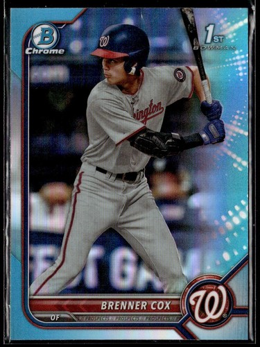 2022 Bowman Draft Baseball Chrome SKY BLUE REFACTOR Brenner Cox Rookie ...