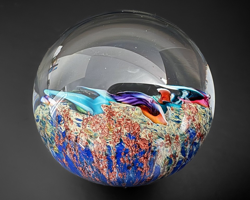 Doug Sweet 1.8" Millefiori Undersea Lampwork Contemporary Art Glass ...