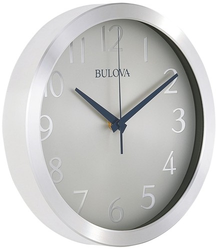 Bulova C4844 Winston Wall Clock, Pack of 1, Silver | eBay