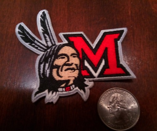 Miami of Ohio Redskins Redhawks vintage iron on embroidered patch 3" x ...