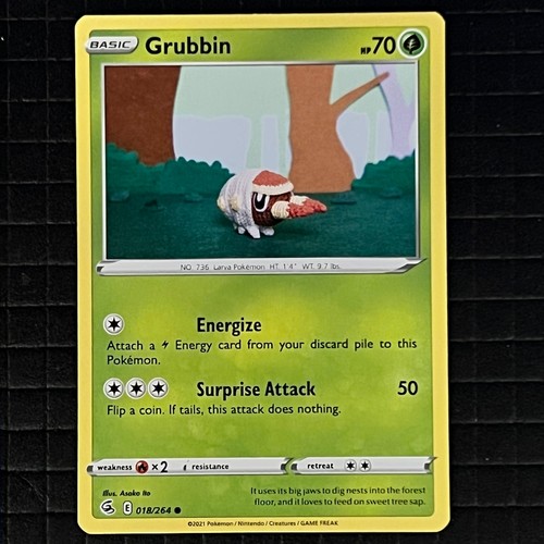 Grubbin #018/264 SWSH Fusion Strike Pokemon Common Card | eBay