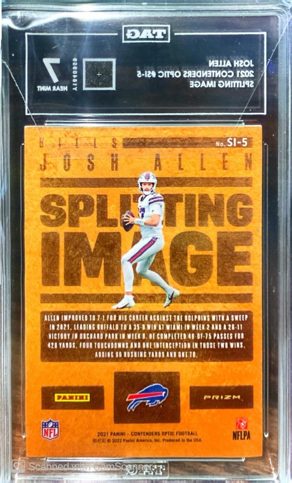 2021 Panini Contenders Optic Josh Allen Silver Splitting Image TAG 7 | eBay