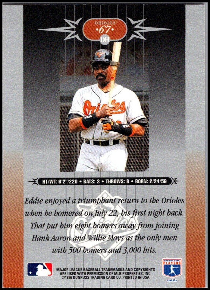 1996 Leaf Limited #67 Eddie Murray FREE SHIPPING! | eBay