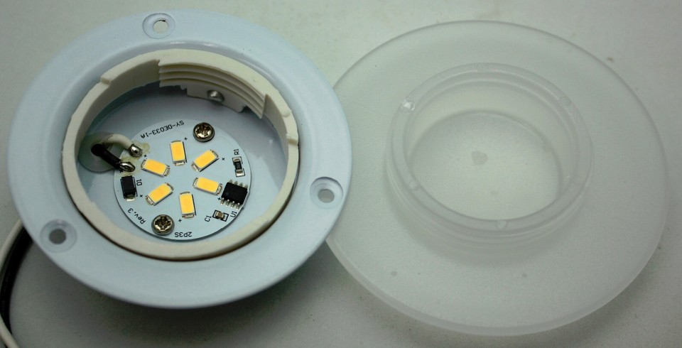 3 Inch 12V LED RV Puck Light DLFST3-SHO 3 Watt Recessed Surface Mount ...