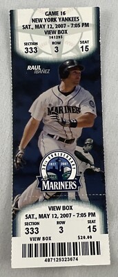 MLB 2007 05/12 New York Yankees at Seattle Mariners Ticket | eBay