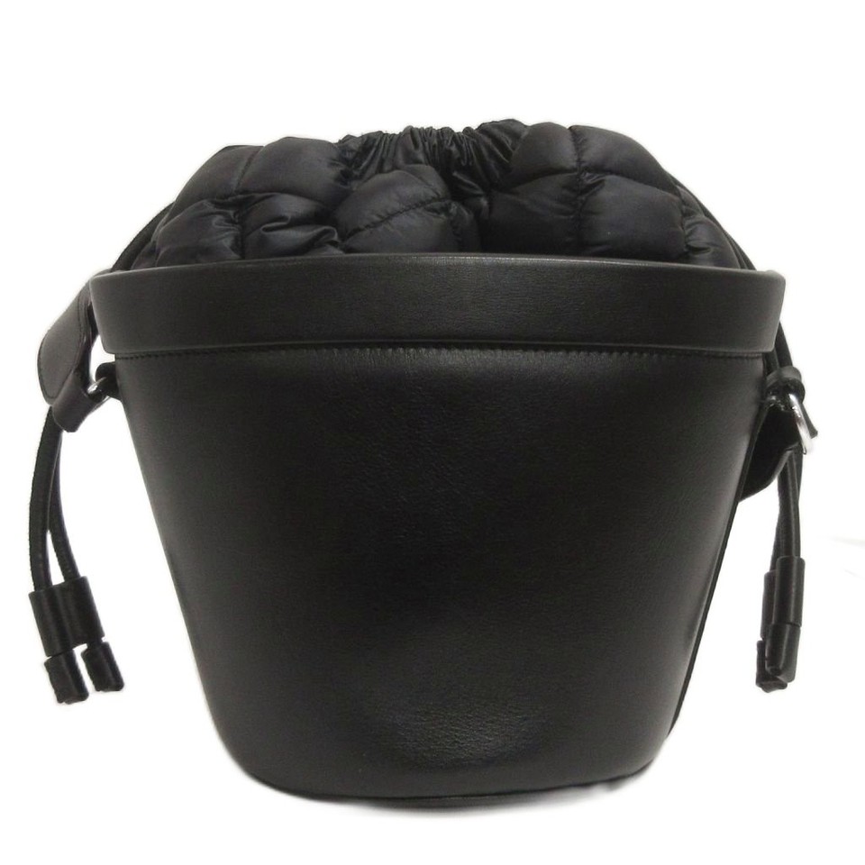 Y0125 Moncler MONCLER SEAUX SEAUX Shoulder Bag Drawstring Leather Black ...