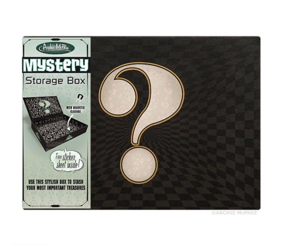 Archie McPhee Mystery Storage Box (Question Mark Storage Box) Magnetic ...