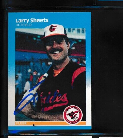 1987 Fleer #479 Larry Sheets Baltimore Orioles Signed Autograph (N86 ...