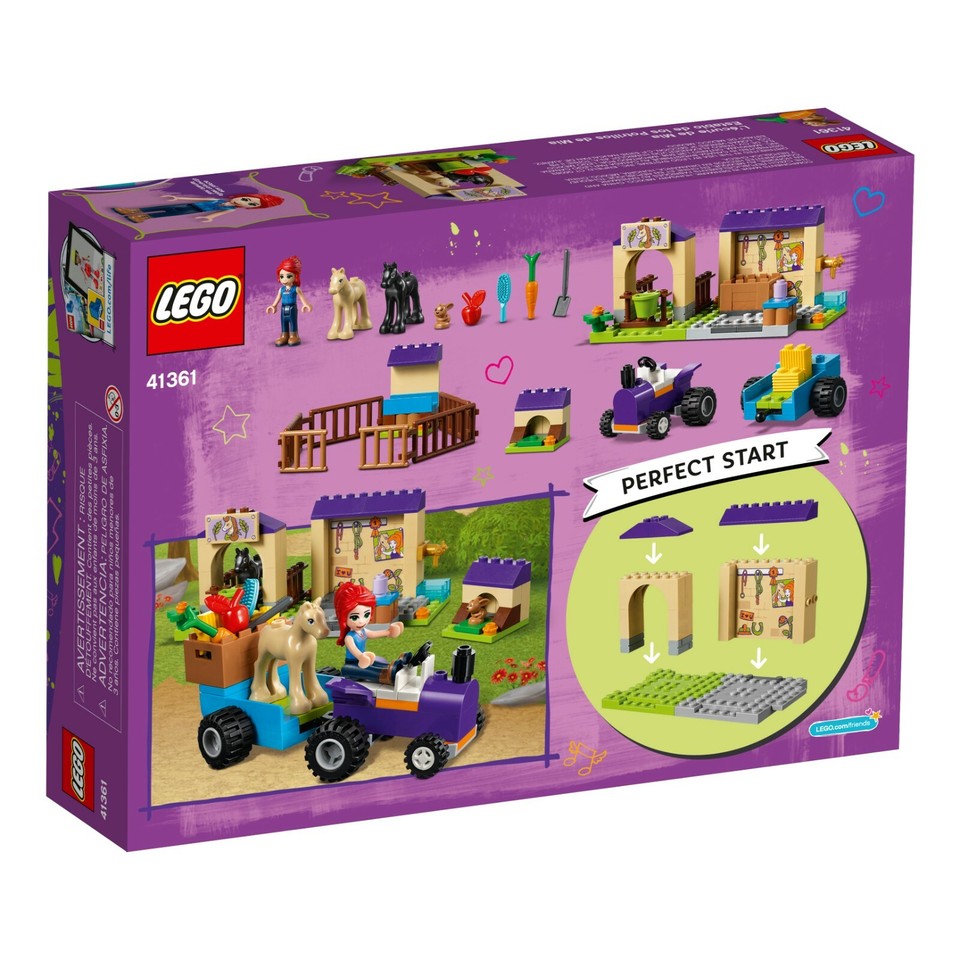GENUINE LEGO FRIENDS Mia's Foal Stable Building Kit, #41361, BRAND NEW ...