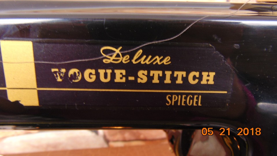 Vintage Sewing Machine deluxe vogue stitch spiegel Model 265RQL | eBay