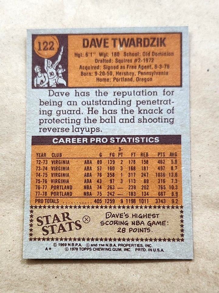 DAVE TWARDZIK ~~~ 1978 topps base card #122 | eBay