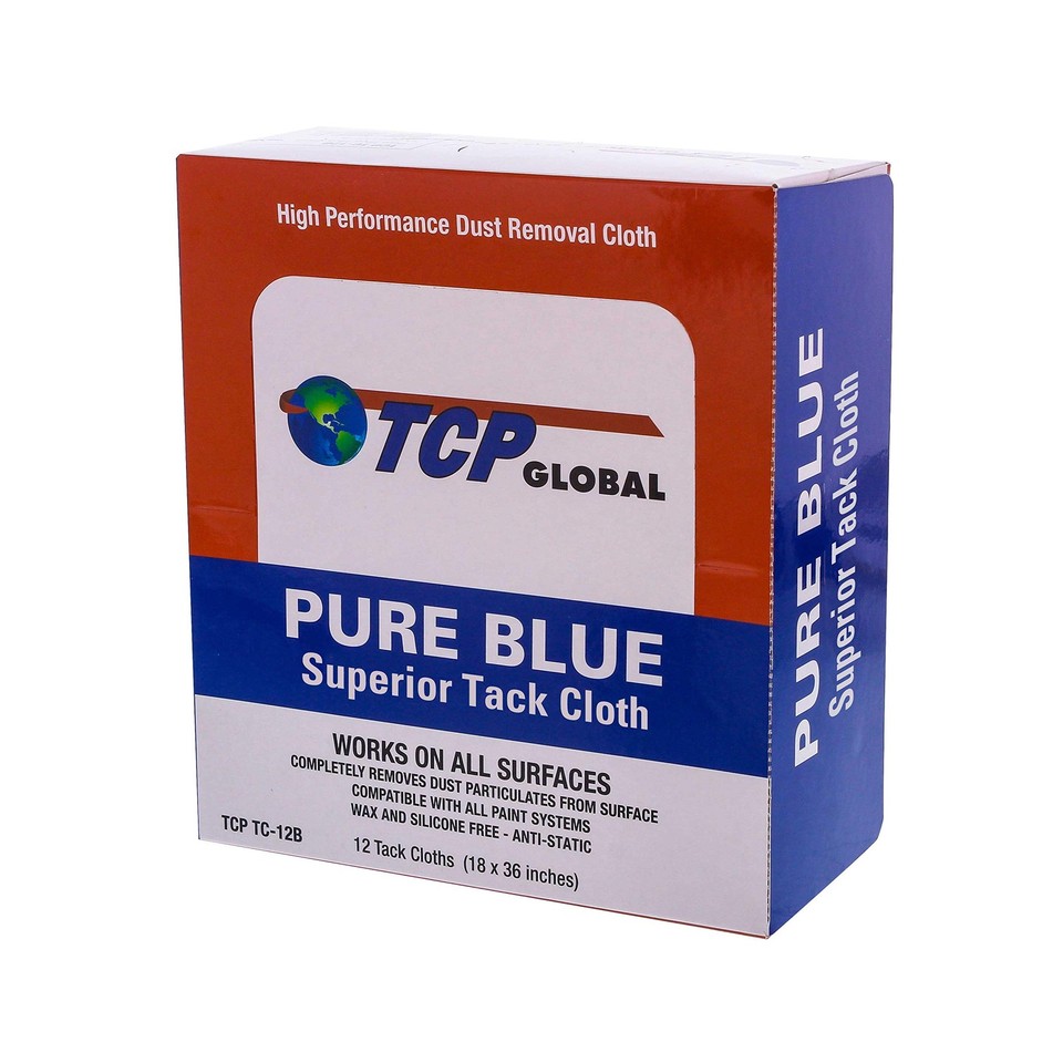 Pure Blue Superior Tack Cloth, 12-Pack, Automotive & Woodworking, Dust ...