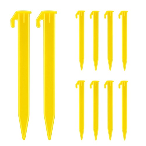10pcs Heavy Duty Plastic Tent Stakes Beach Canopy Pegs Camping Garden ...