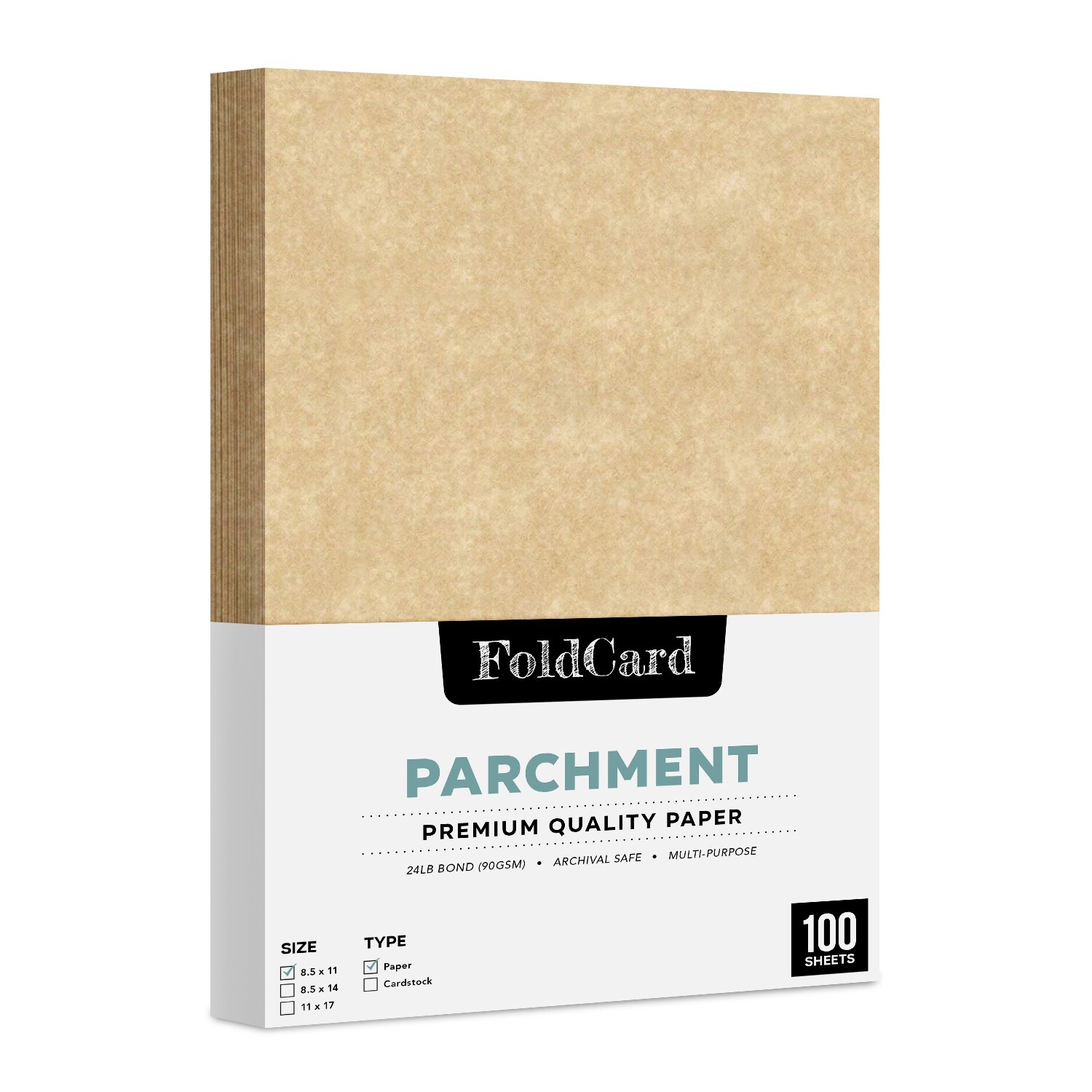 Aged Parchment Paper, Writing, Printing, Copy, 24w (90gsm), 8.5 x 11 ...