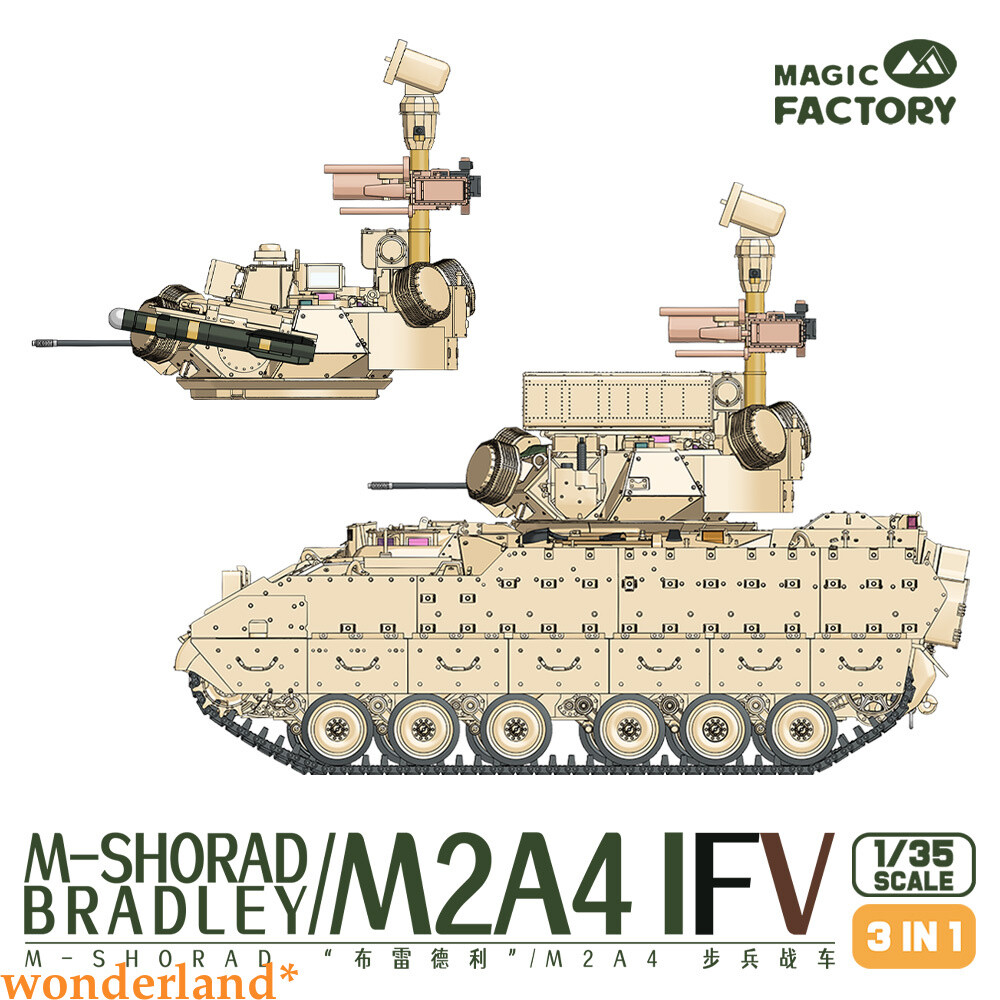 MAGIC FACTORY 2004 1/35 M-SHORAD BRADLEY /M2A4 IFV 3 IN1 MODEL KIT | eBay
