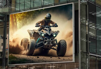 ATV EXTREME SPORT MOTOCROSS QUAD BIKE POSTER RIDER RACING WALL ART A4 ...