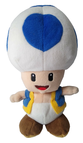 Super Mario Brothers Blue Toadstool Bucken-Berry 7" Stuffed Plush Kids ...
