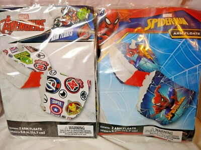 Spider-man or Avengers Arm Floats Marvel weight to 65 pounds New | eBay