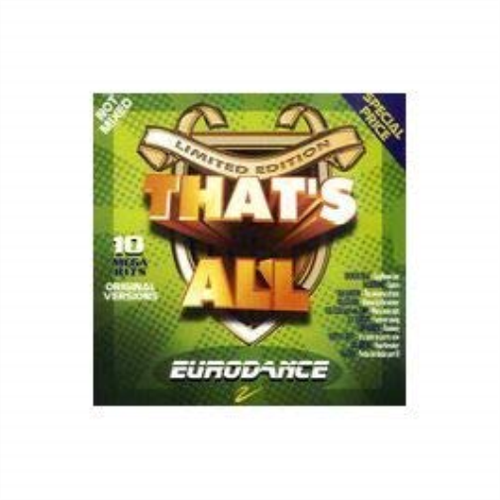 Various Artists That's All - Eurodance (CD) Album | eBay
