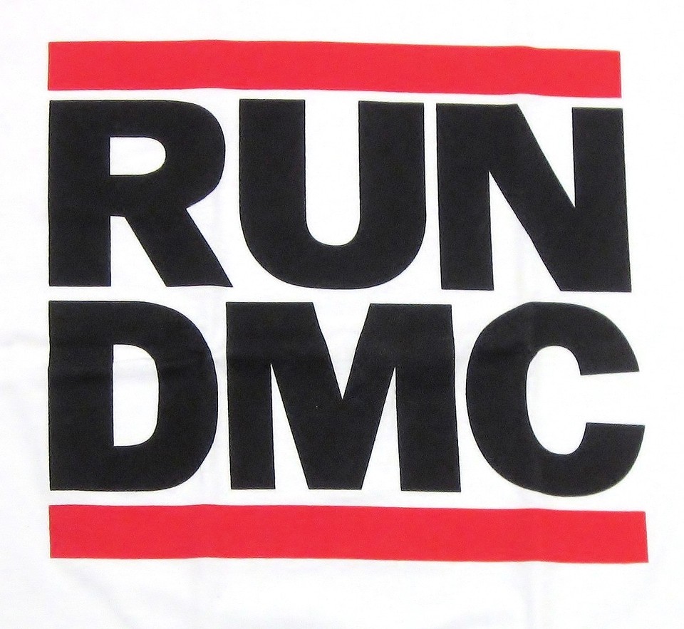 RUN DMC JAM MASTER JAY T-shirt Retro Logo Hip Hop Rap Rock White Men's ...