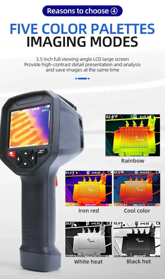 HT-H8 384*288 IR Imaging Camera Heating Detector HT-A10 256X192 Thermal ...