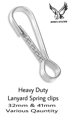 LANYARD STEEL SPRING CLIPS PETS MILITARY FLAG CLASPS HOOK 32/41MM ...
