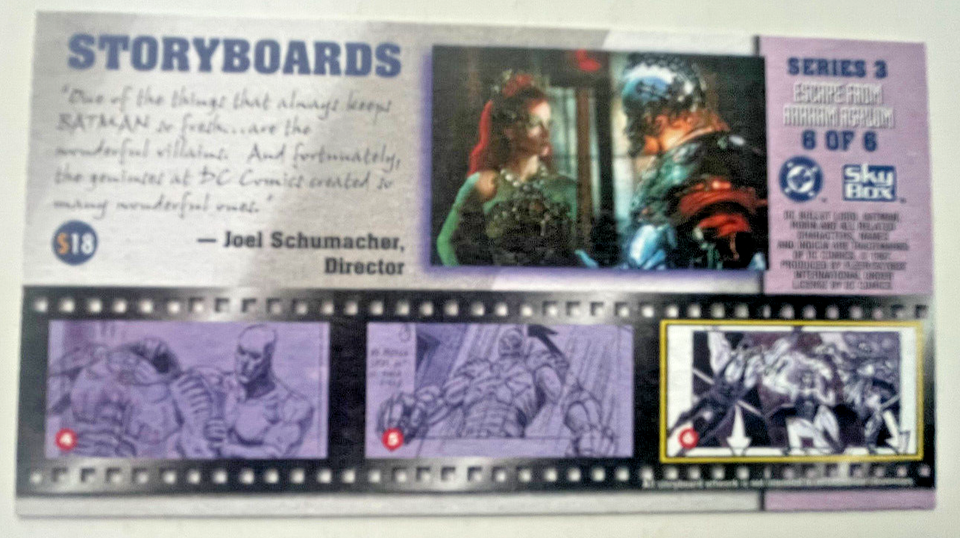 1997 Skybox Batman & Robin Widevision Storyboards #S18 Escape From ...