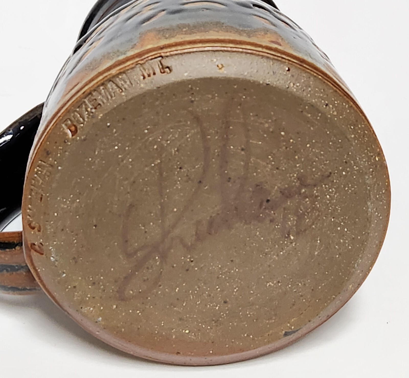 Carl SHEEHAN Fire Hold Pottery Coffee Mug BOZEMAN MT. Moon Over Montana ...