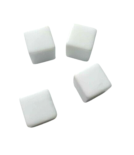 2 x Dice Blank Sharp Corners Large 25mm Great Teacher Resource for Fun ...
