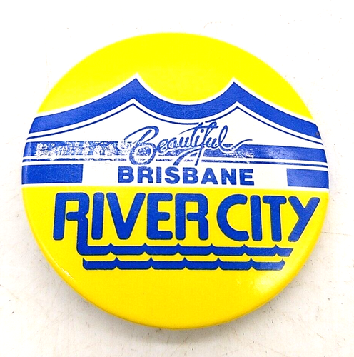Brisbane River City Vintage Badge Pin | eBay