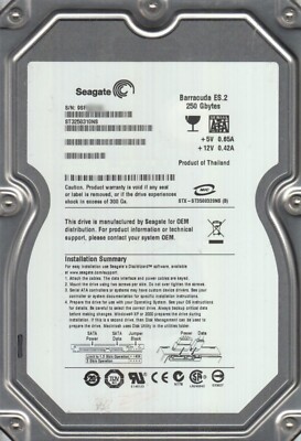 250 GB SATA Seagate Barracuda ES.2 ST3250310NS 7200rpm 32MB HDD 3.5 ...