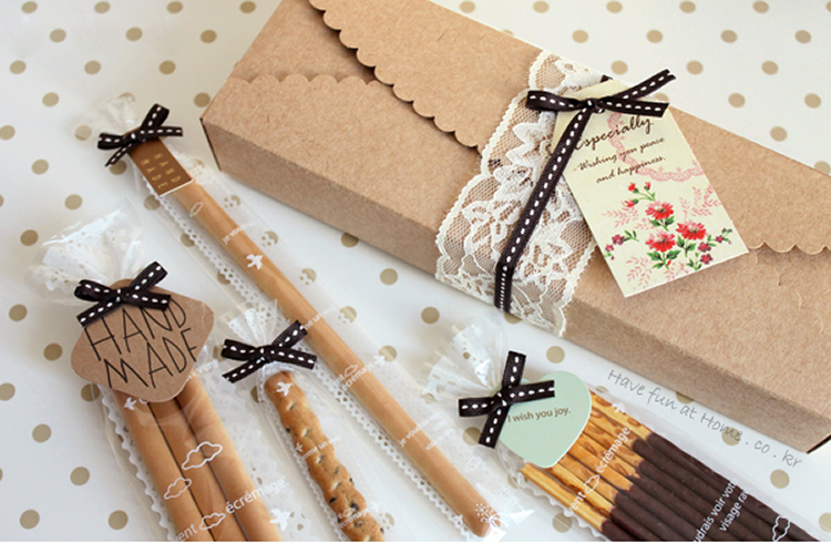 White Lace Long Cello Cellophane Wedding Party Birthday Biscuit Favor ...