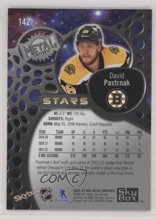 2022-23 Skybox Metal Universe Stars Spectrum FX David Pastrnak #142 | eBay
